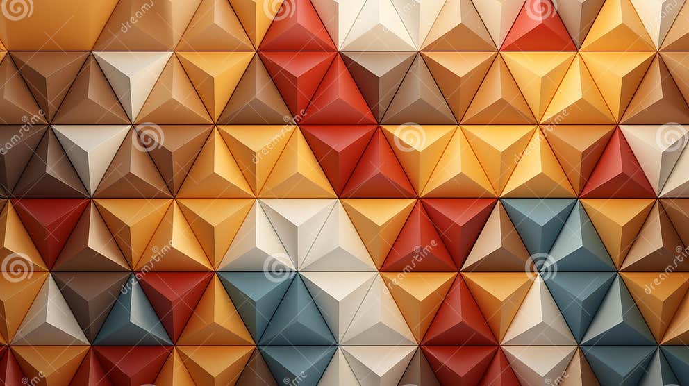 Detailed Flat Illustration Featuring a Complex Triangle Texture with ...