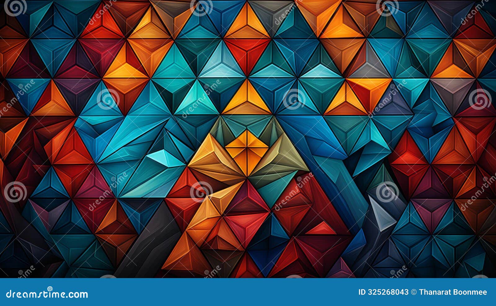 Detailed Flat Illustration Featuring a Complex Triangle Texture with ...