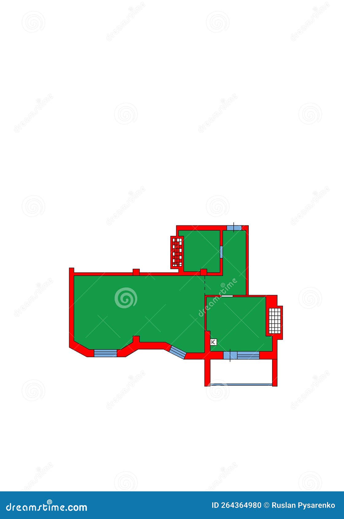 Detailed Floor Plan Overhead Top View. Architect Designer Concept Idea ...