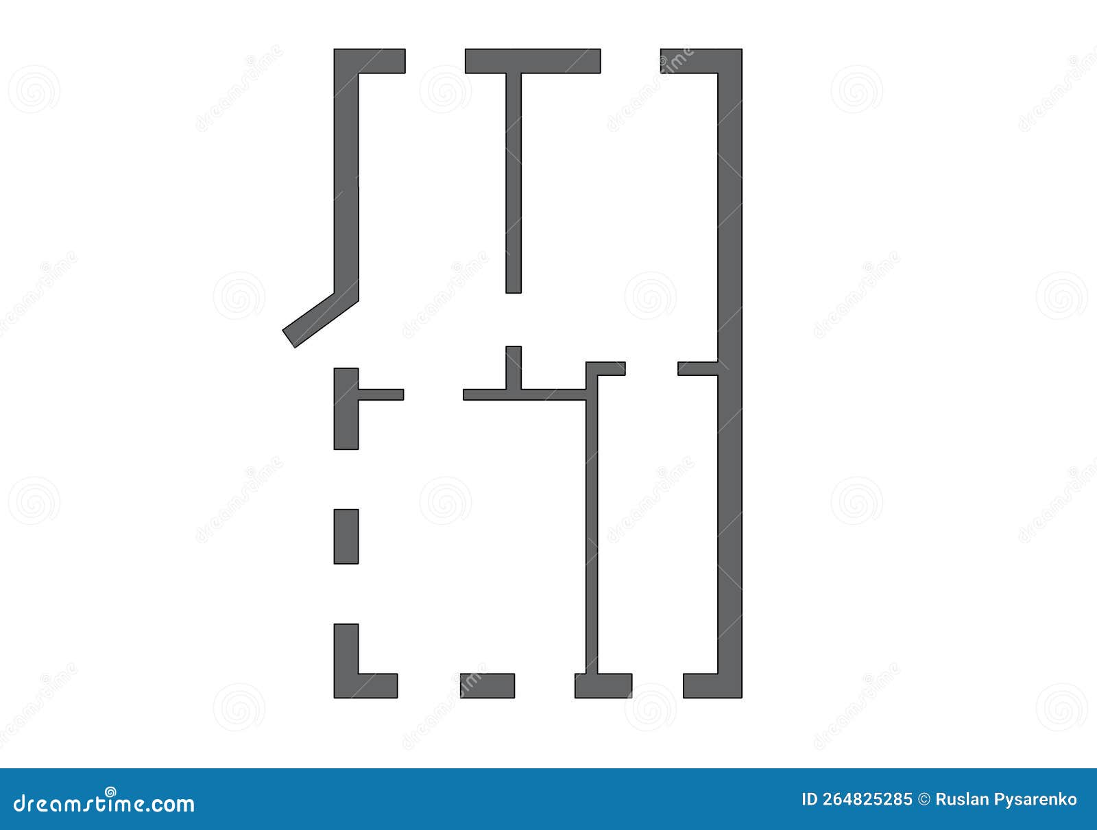 Floorplan Overhead Outlined Interior Design Top View Architectural Plan ... Floorplan Overhead Outlined Interior Design Top View Architectural Plan ...