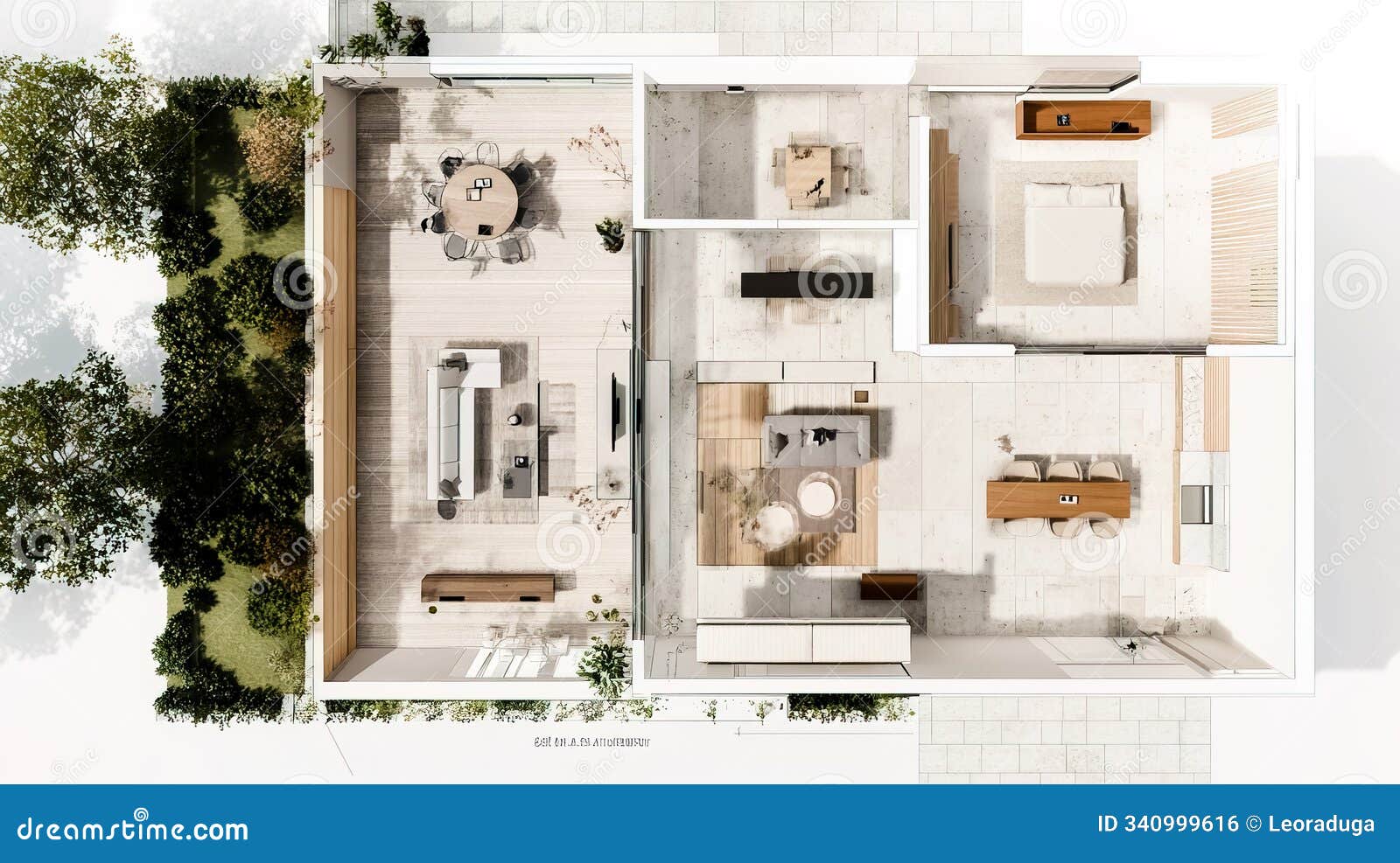 A Detailed Floorplan of a Ground Floor, Showcasing the Layout of Rooms ...