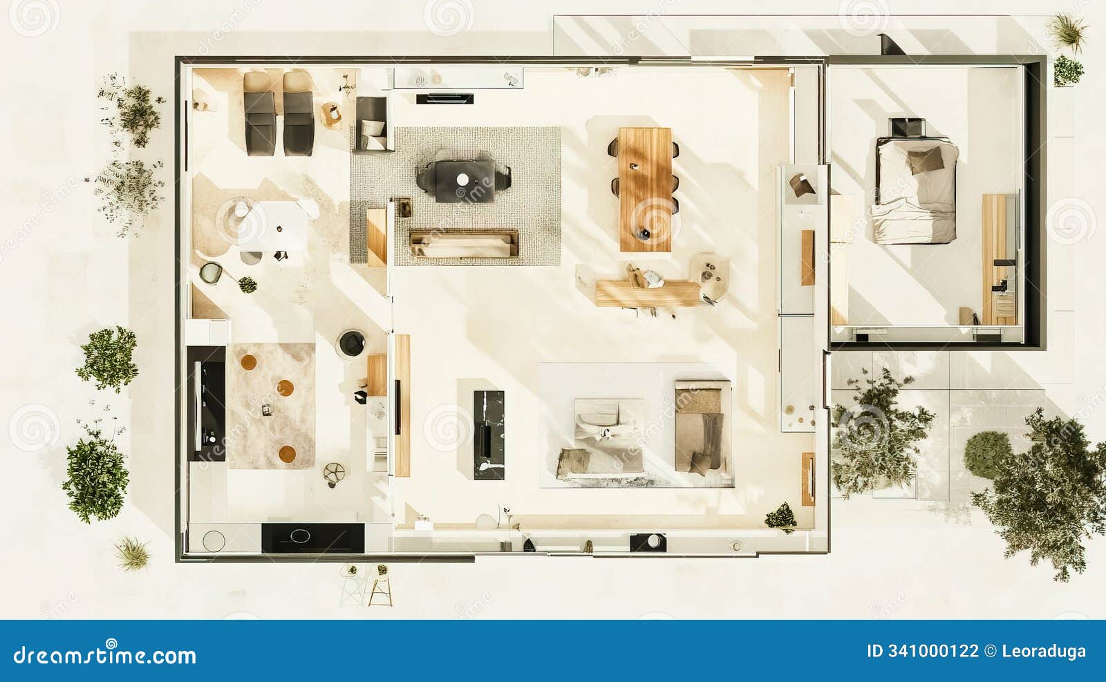 A Detailed Floorplan of a Ground Floor, Showcasing the Layout of Rooms ...