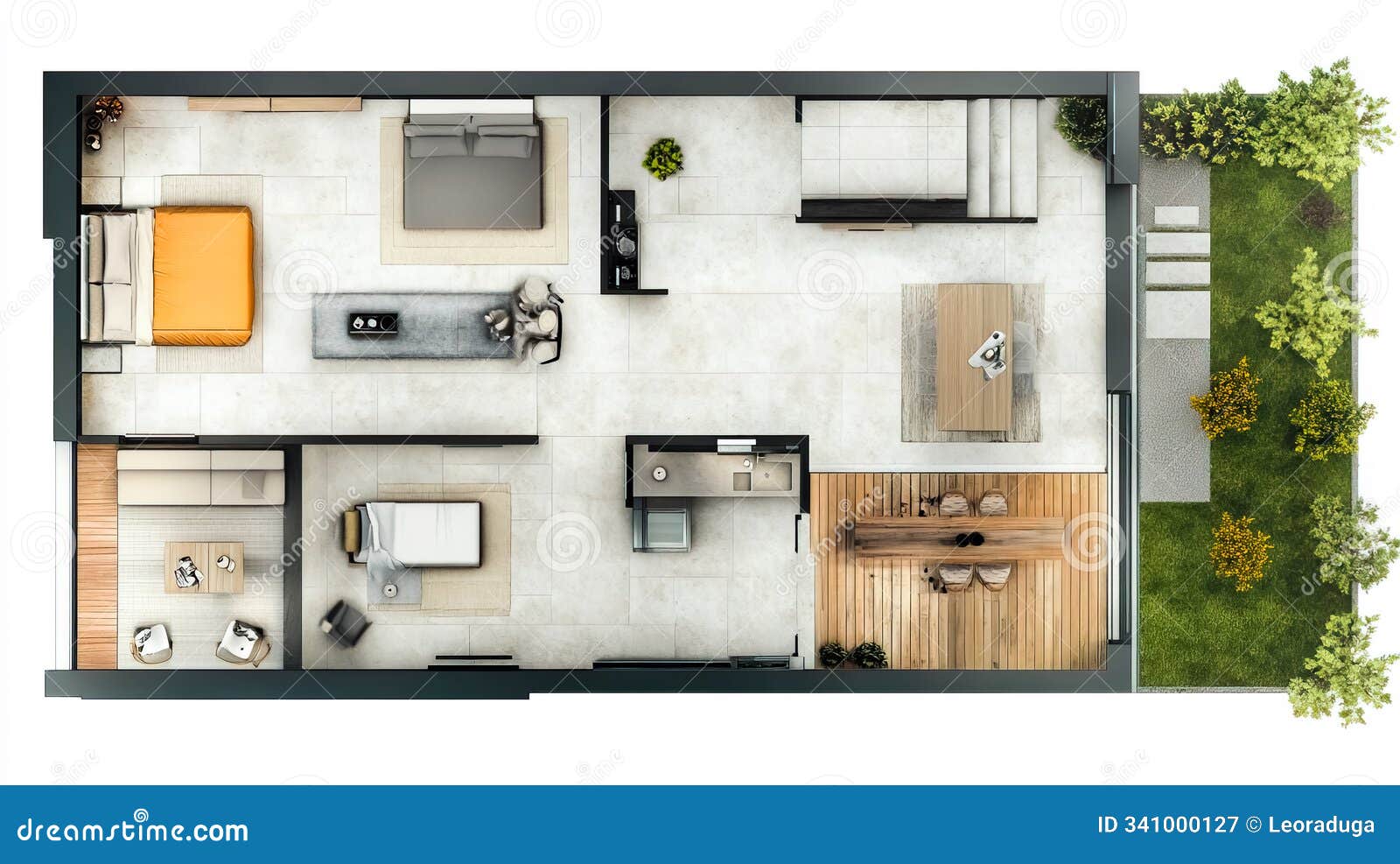 A Detailed Floorplan of a Ground Floor, Showcasing the Layout of Rooms ...