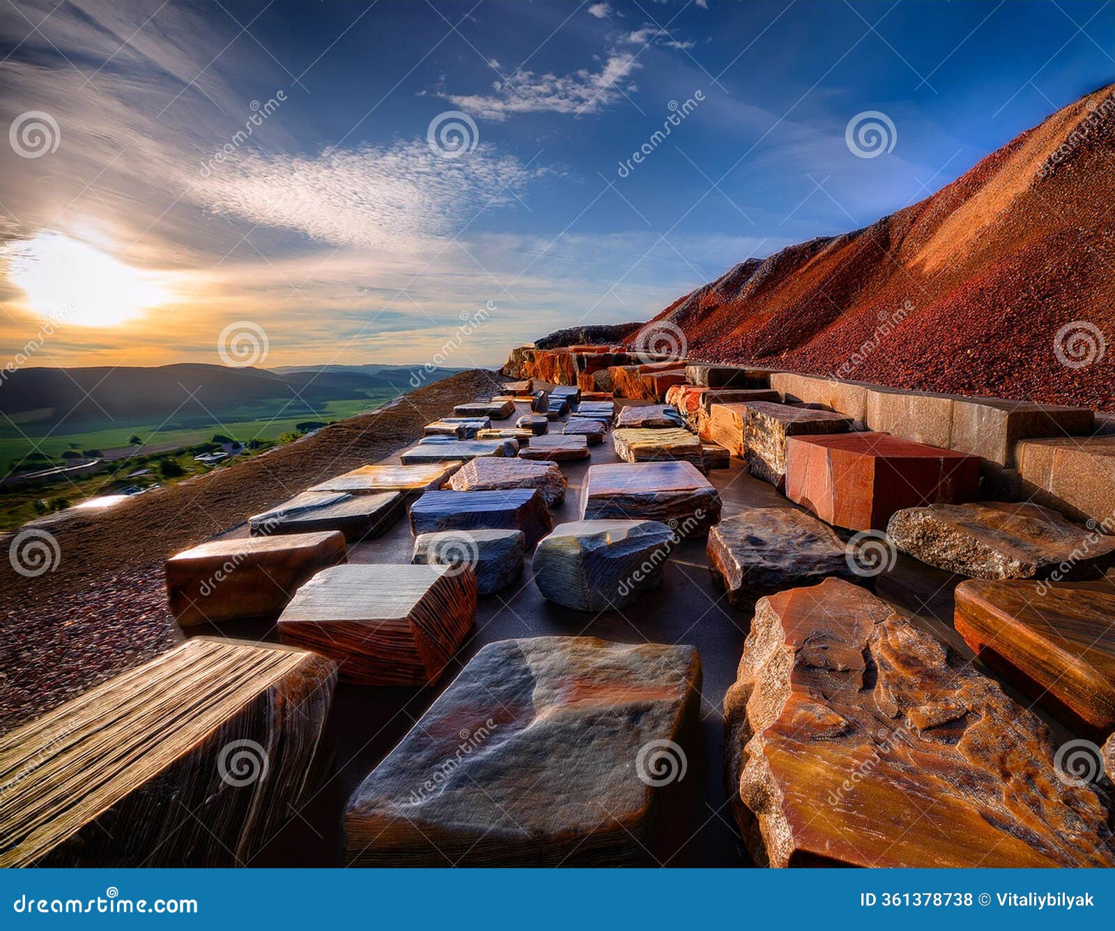 Geological Mining Industry Symbols Set, Earth Structure With Layers ...