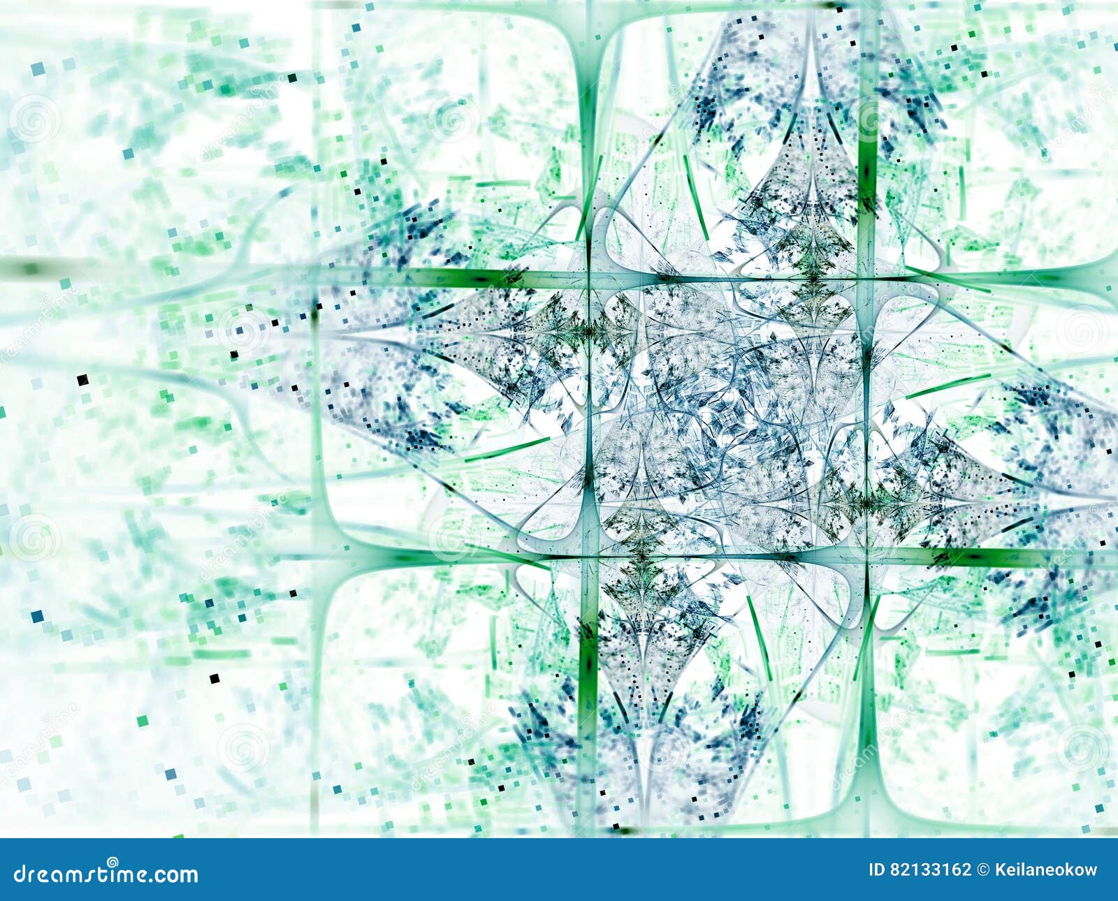 Detailed Fractal Snowflake Pattern Stock Illustration - Illustration of ...