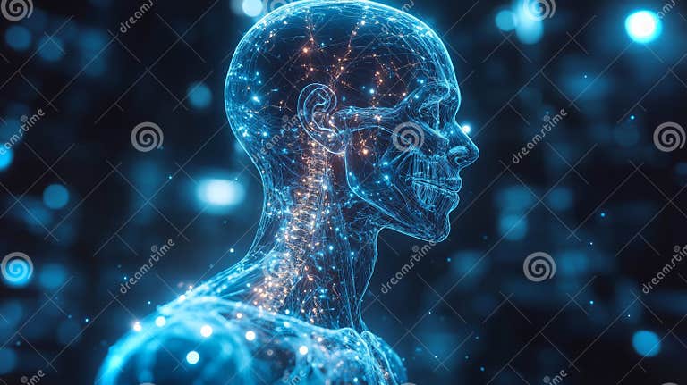 Detailed Full Body X-ray Visualization of a Human Exhibiting Internal ...