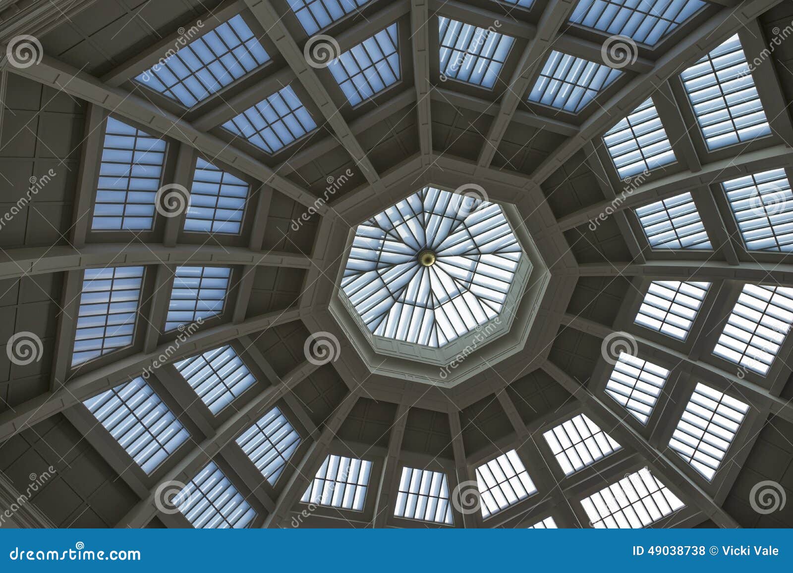 Detailed Glass Panelled Ceiling. Stock Photo - Image of detail ...
