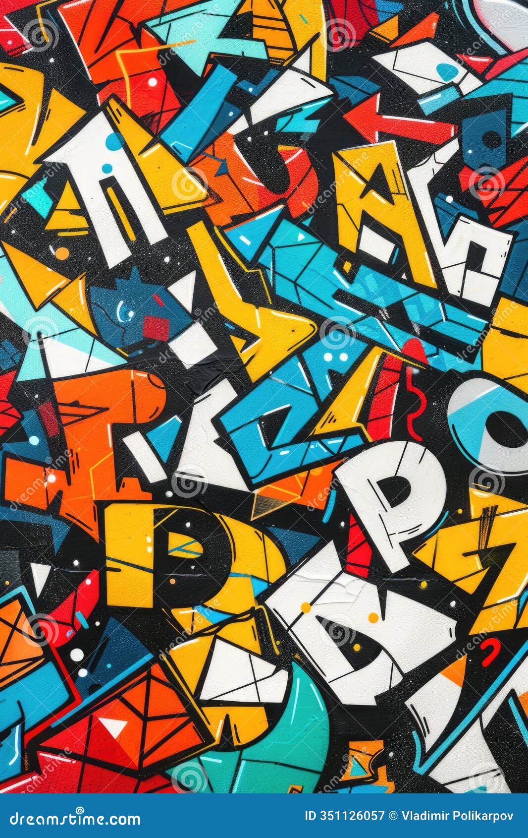 Detailed Graffiti Artwork on a Wall, Suitable for Urban Concepts Stock ...