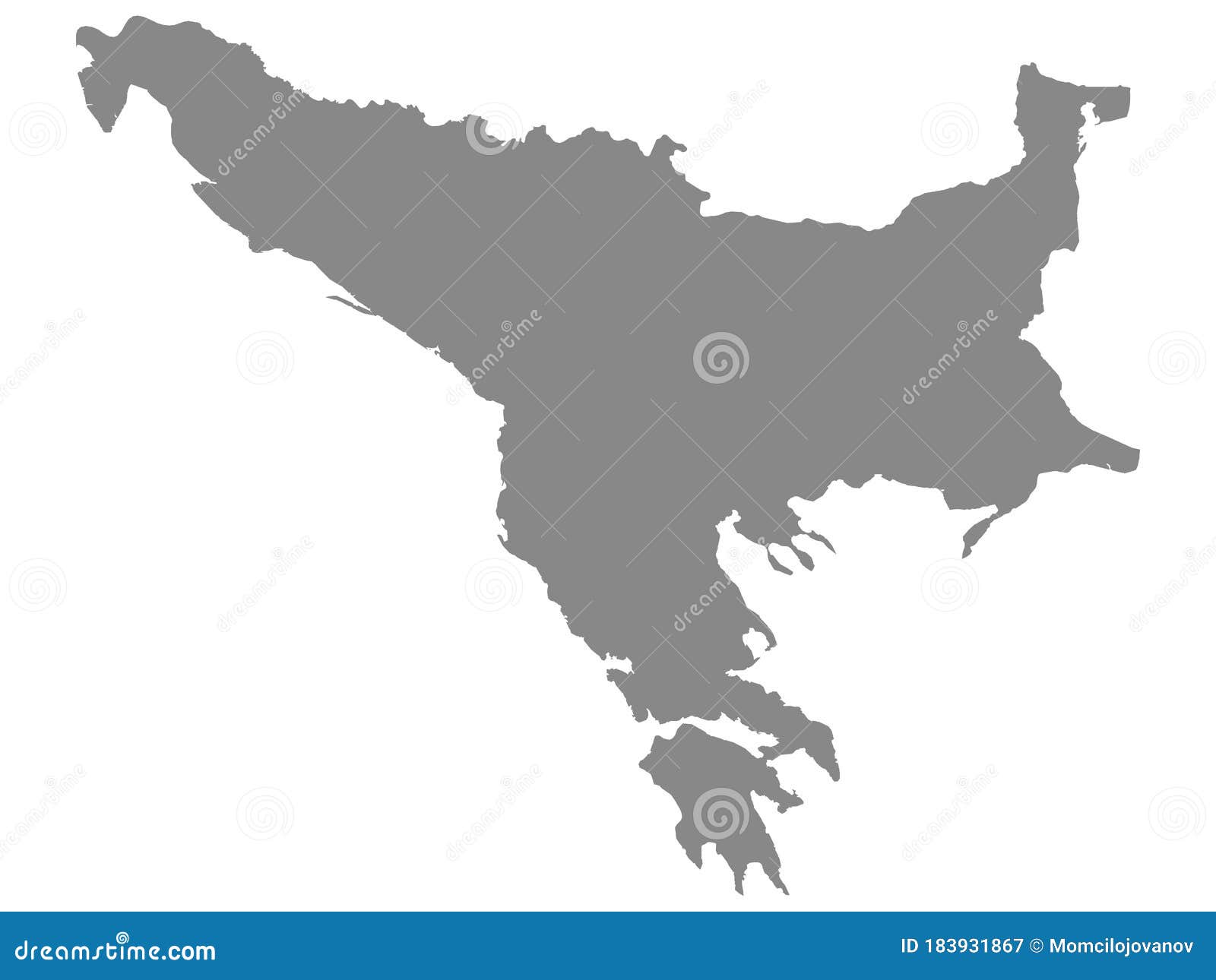 Blank Balkan Peninsula Map
