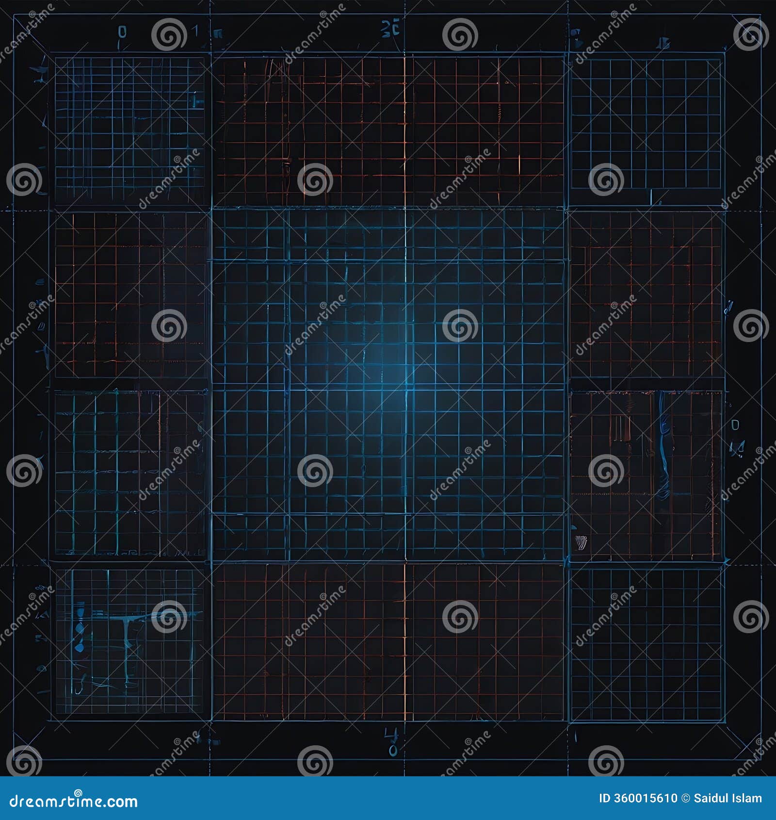 Detailed Grid Pattern of a Metal Mesh Structure Stock Illustration ...