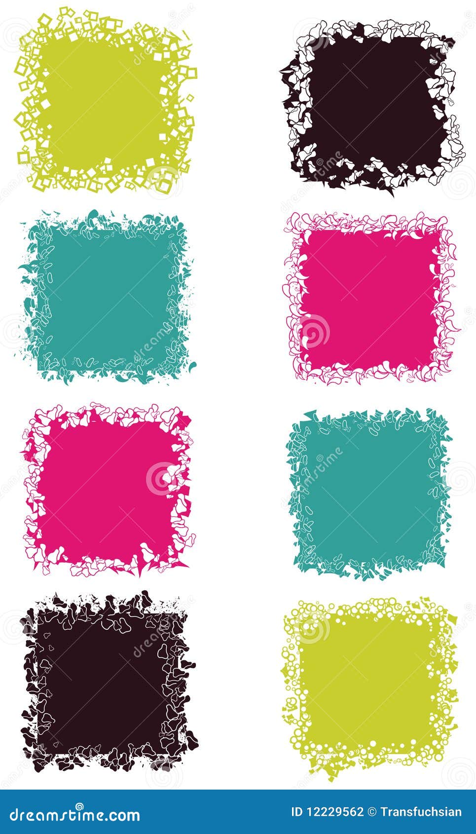 Detailed Grunge Square Collection Stock Vector - Illustration of small ...