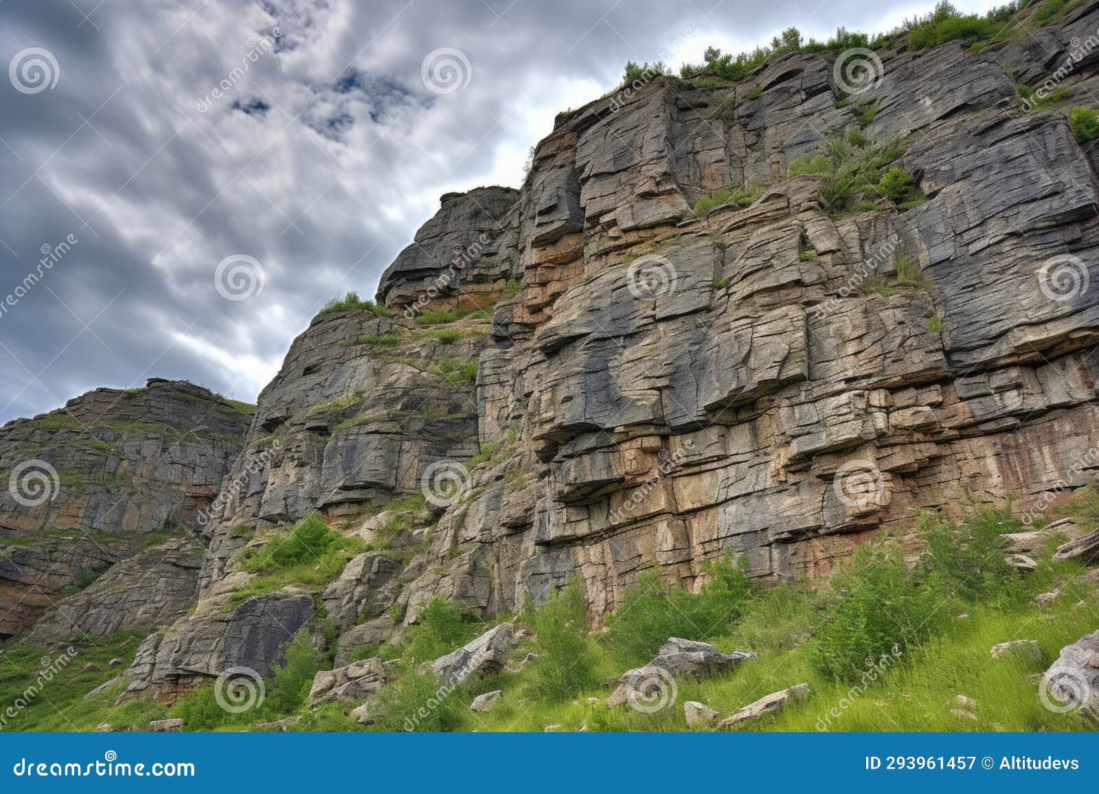Detailed Hdr Image of a Rocky Mountain Cliff Stock Image - Image of ...