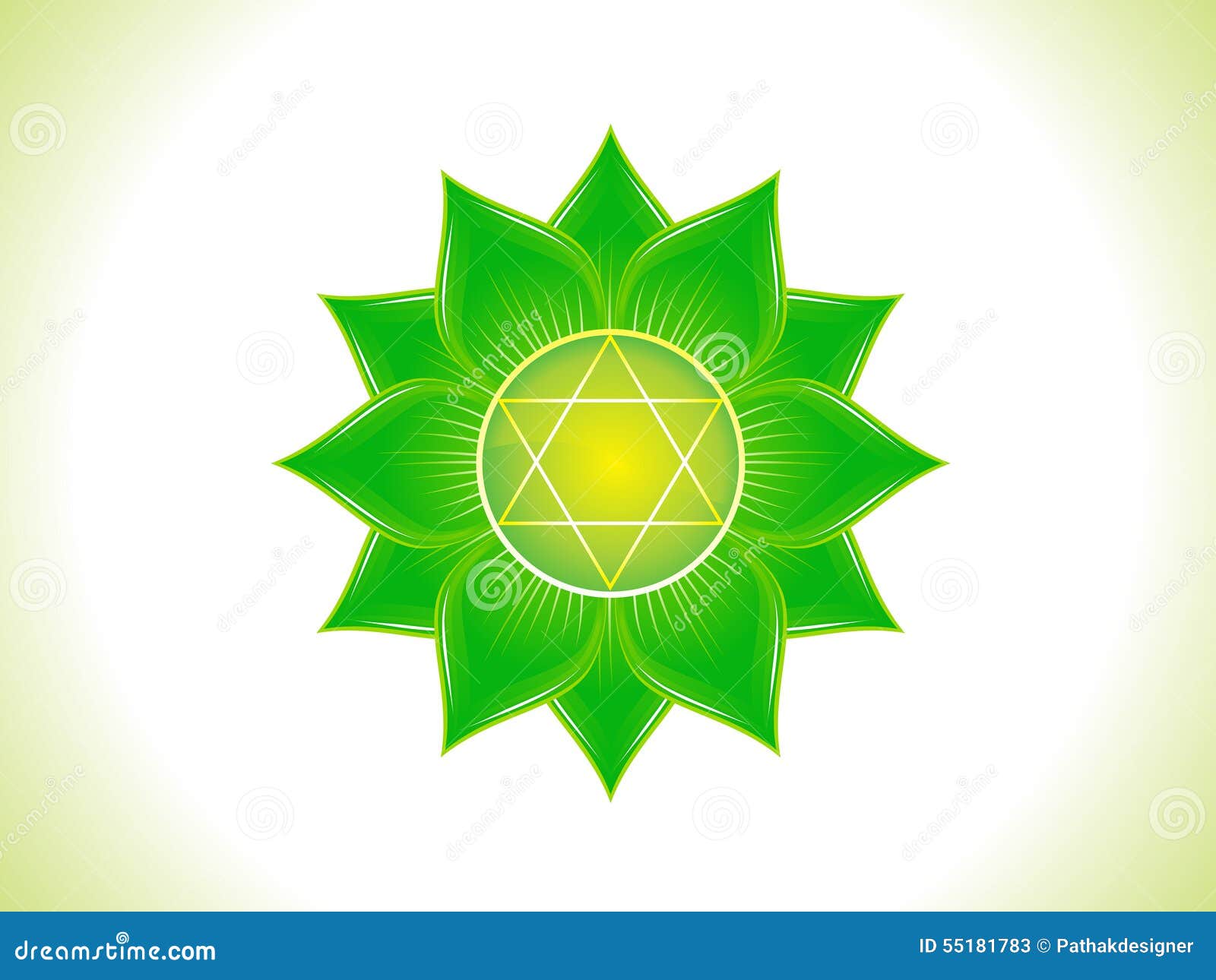 Detailed heart chakra stock vector. Illustration of graphic - 55181783