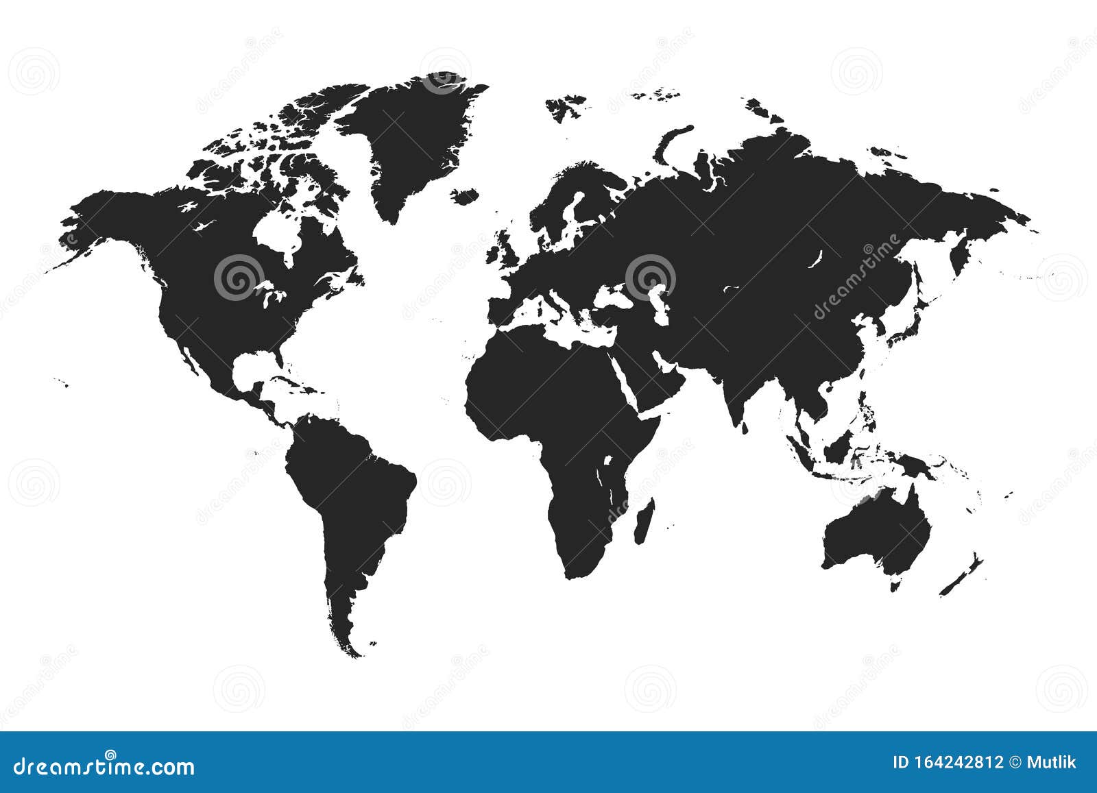 Detailed, High Resolution, Accurate Vector Map of the World Stock ...