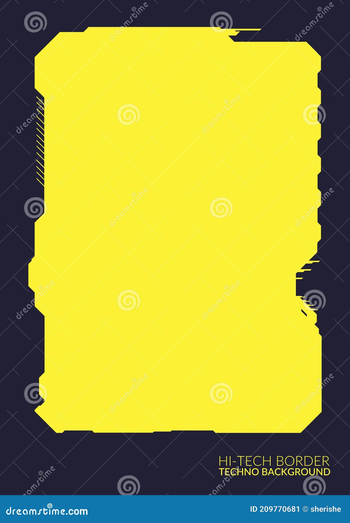 SCI-FI Detailed Hitech Border Background Stock Vector - Illustration of ...