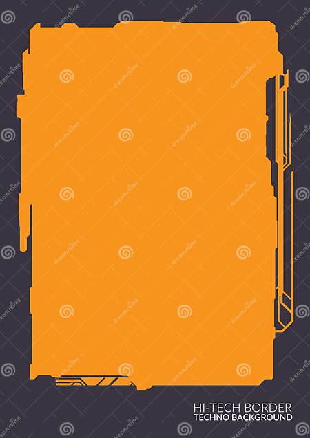 SCI-FI Detailed Hitech Border Background Stock Vector - Illustration of ...