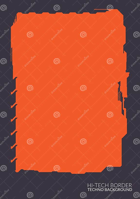 SCI-FI Detailed Hitech Border Background Stock Vector - Illustration of ...