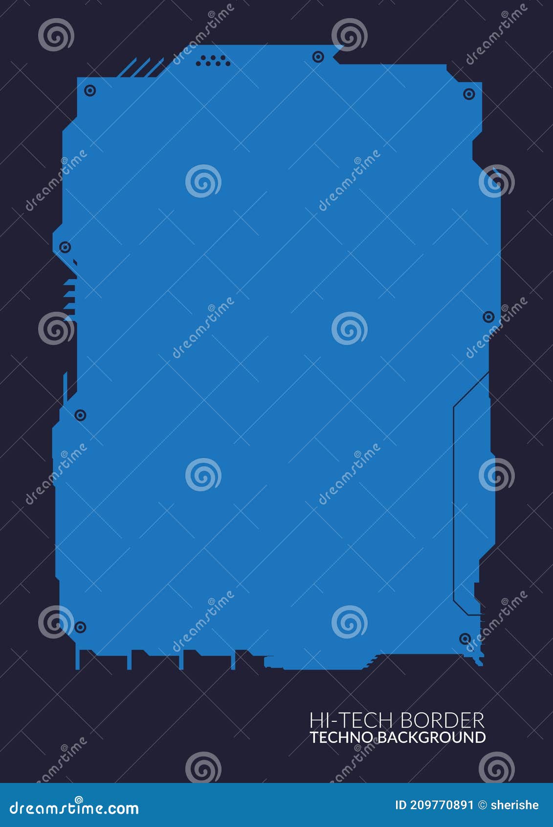 SCI-FI Detailed Hitech Border Background Stock Vector - Illustration of ...