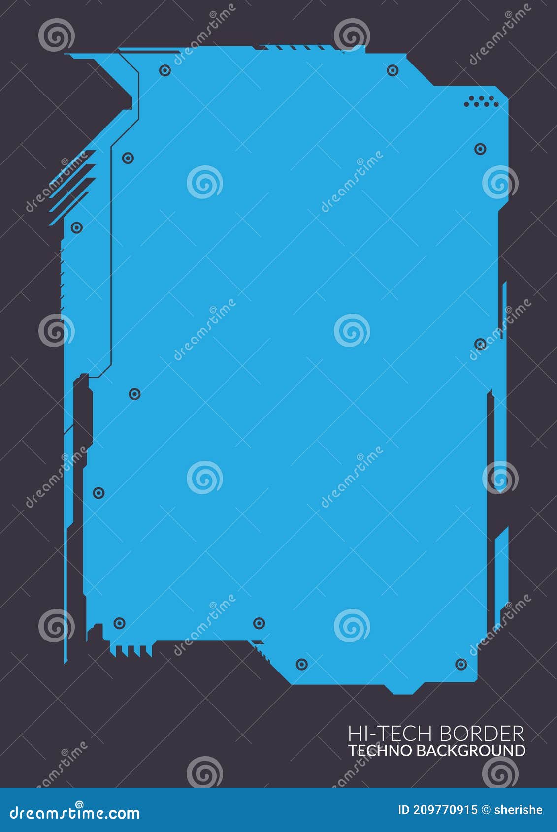 SCI-FI Detailed Hitech Border Background Cartoon Vector | CartoonDealer ...