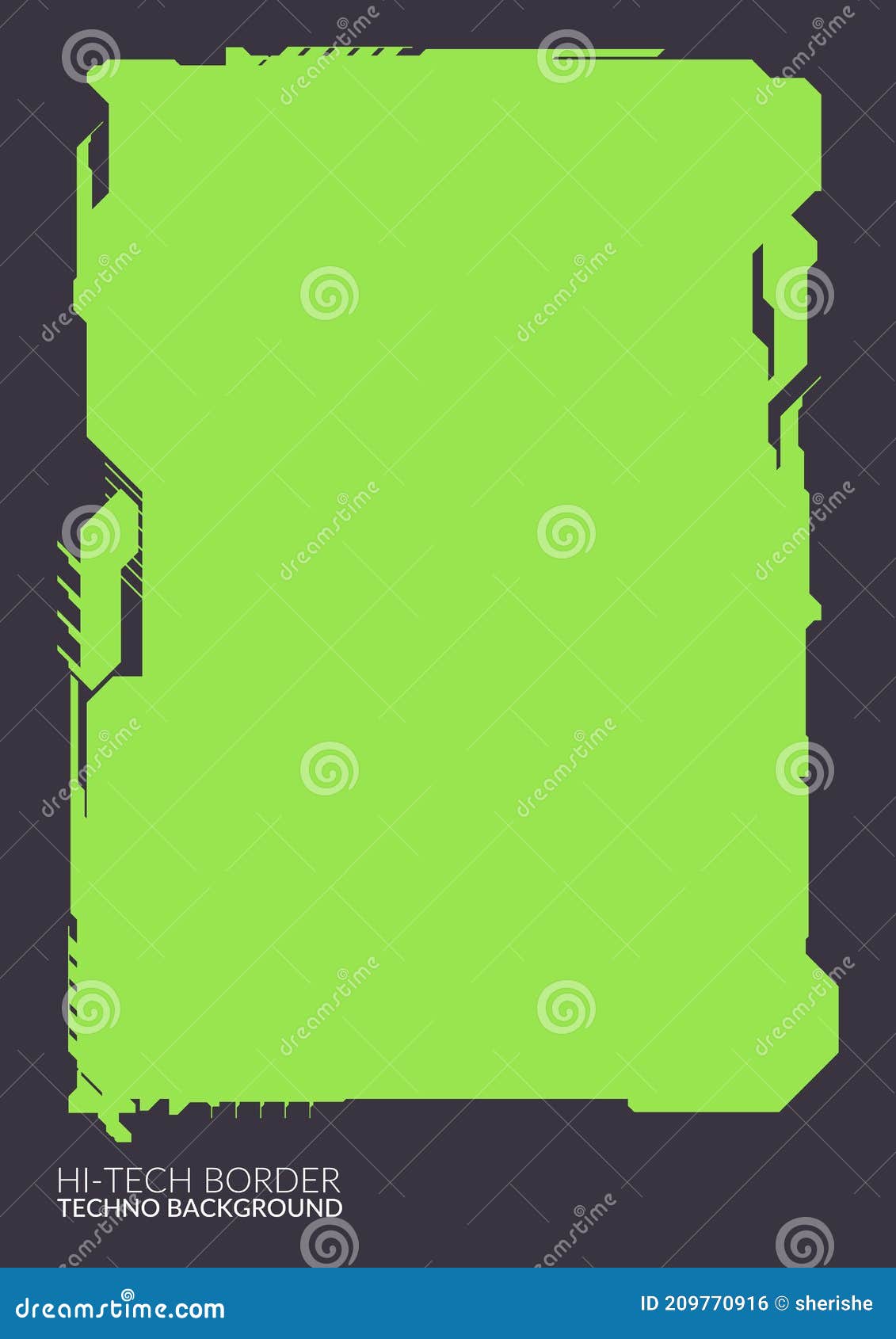 SCI-FI Detailed Hitech Border Background Stock Vector - Illustration of ...