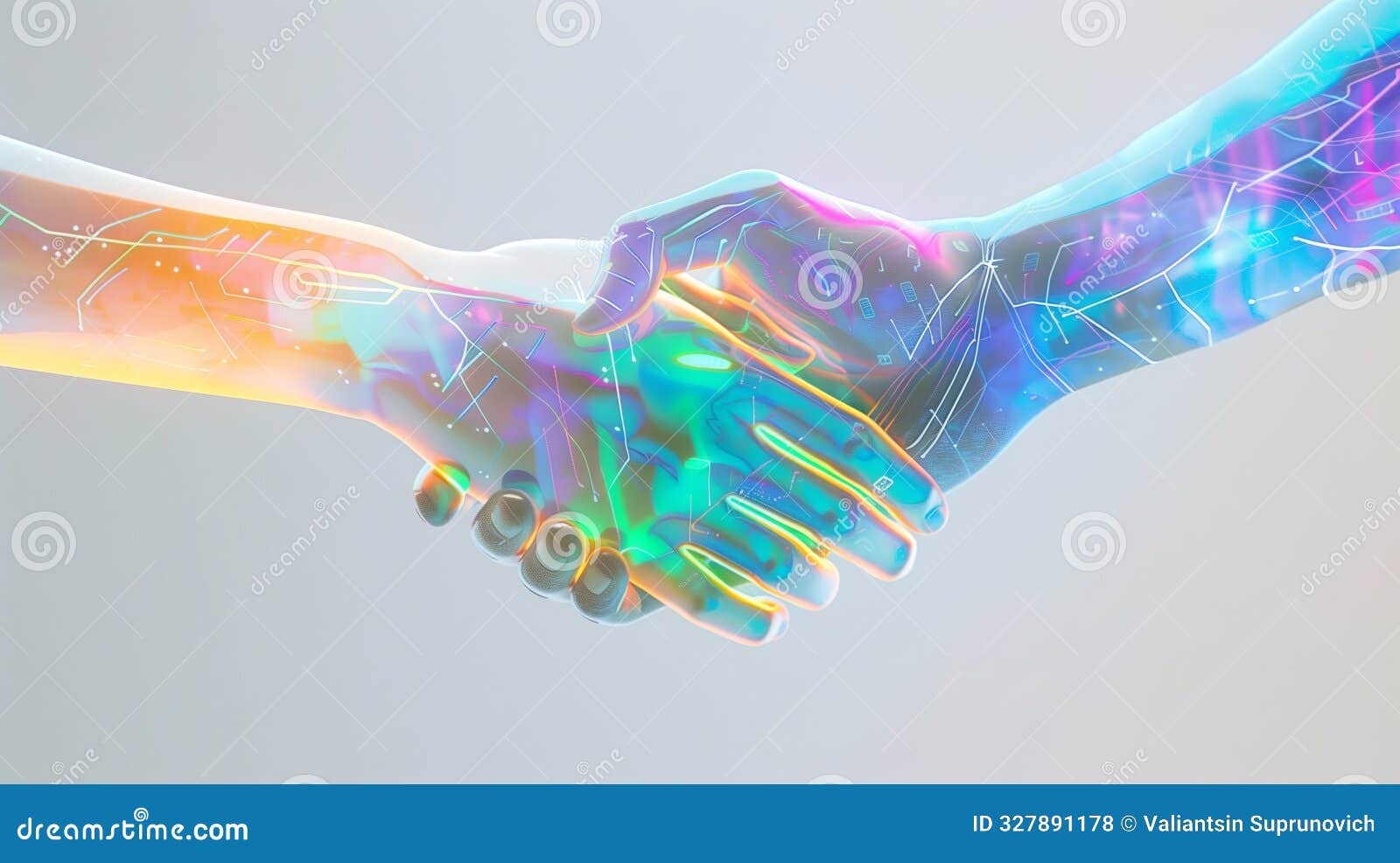 A Detailed Holographic Handshake, with Two Hands Composed of ...