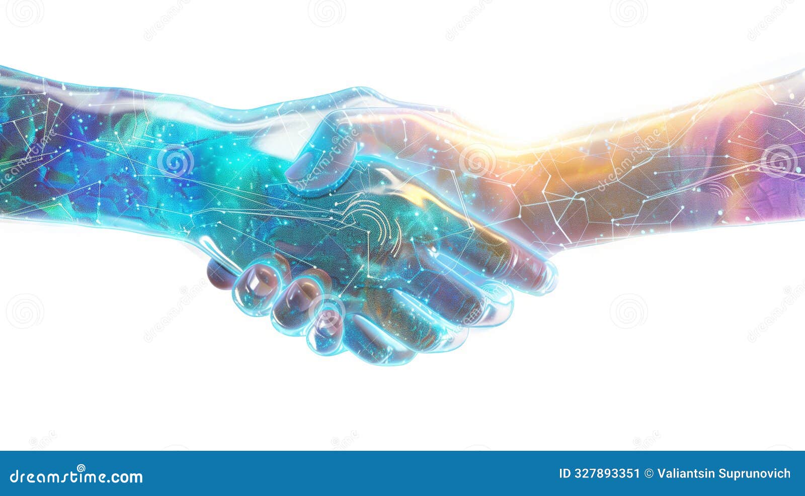A Detailed Holographic Handshake, with Two Hands Composed of ...