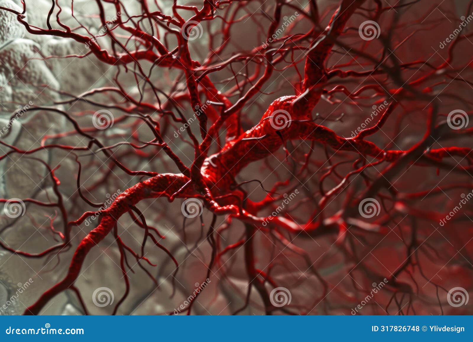 Detailed Human Neuron Network Close-up Stock Illustration ...