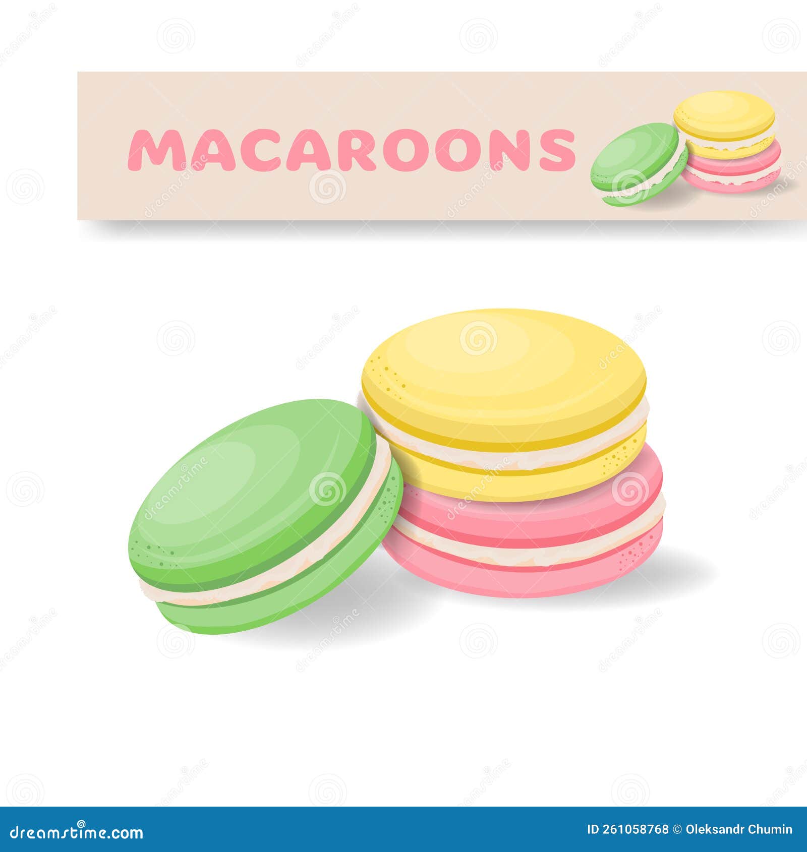 Detailed Icon. Macaroons, Vector Illustration Stock Vector ...