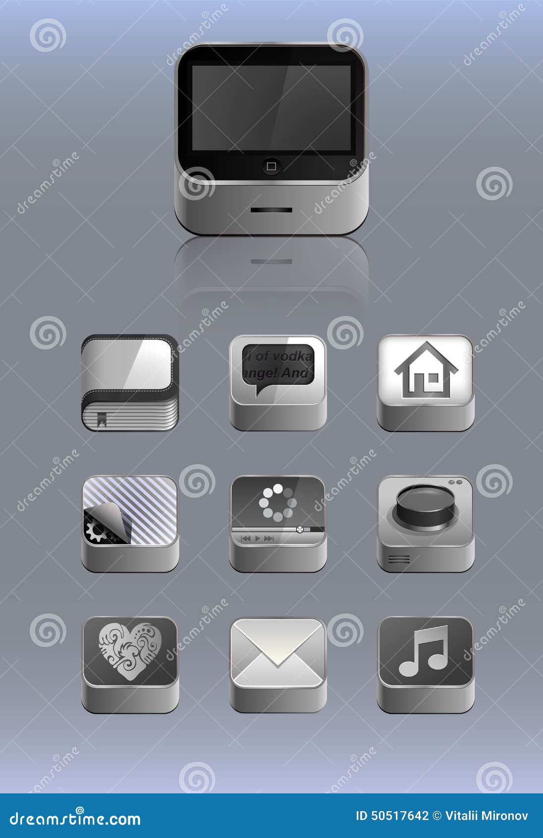 Detailed Icons for Smartphone Stock Vector - Illustration of microphone ...