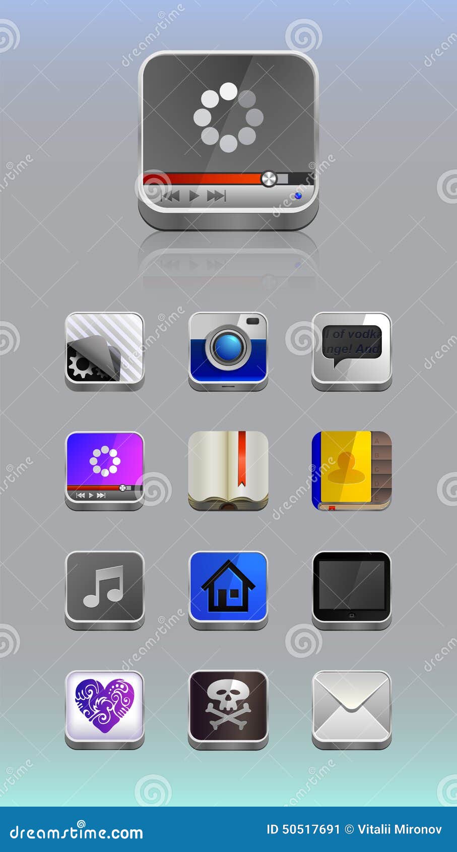 Detailed Icons for Smartphone Stock Vector - Illustration of ...