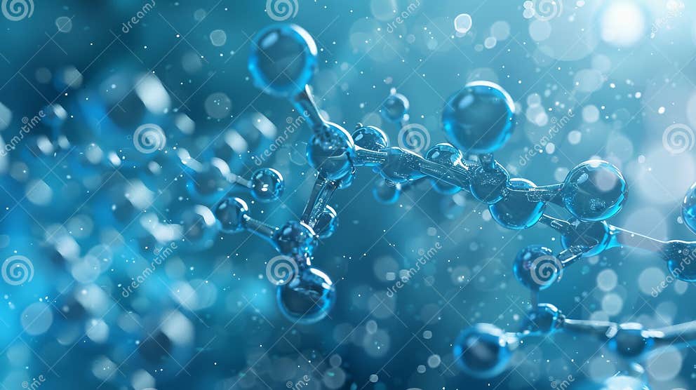 Detailed Illustration of Abstract Molecular Structure Set Against a ...