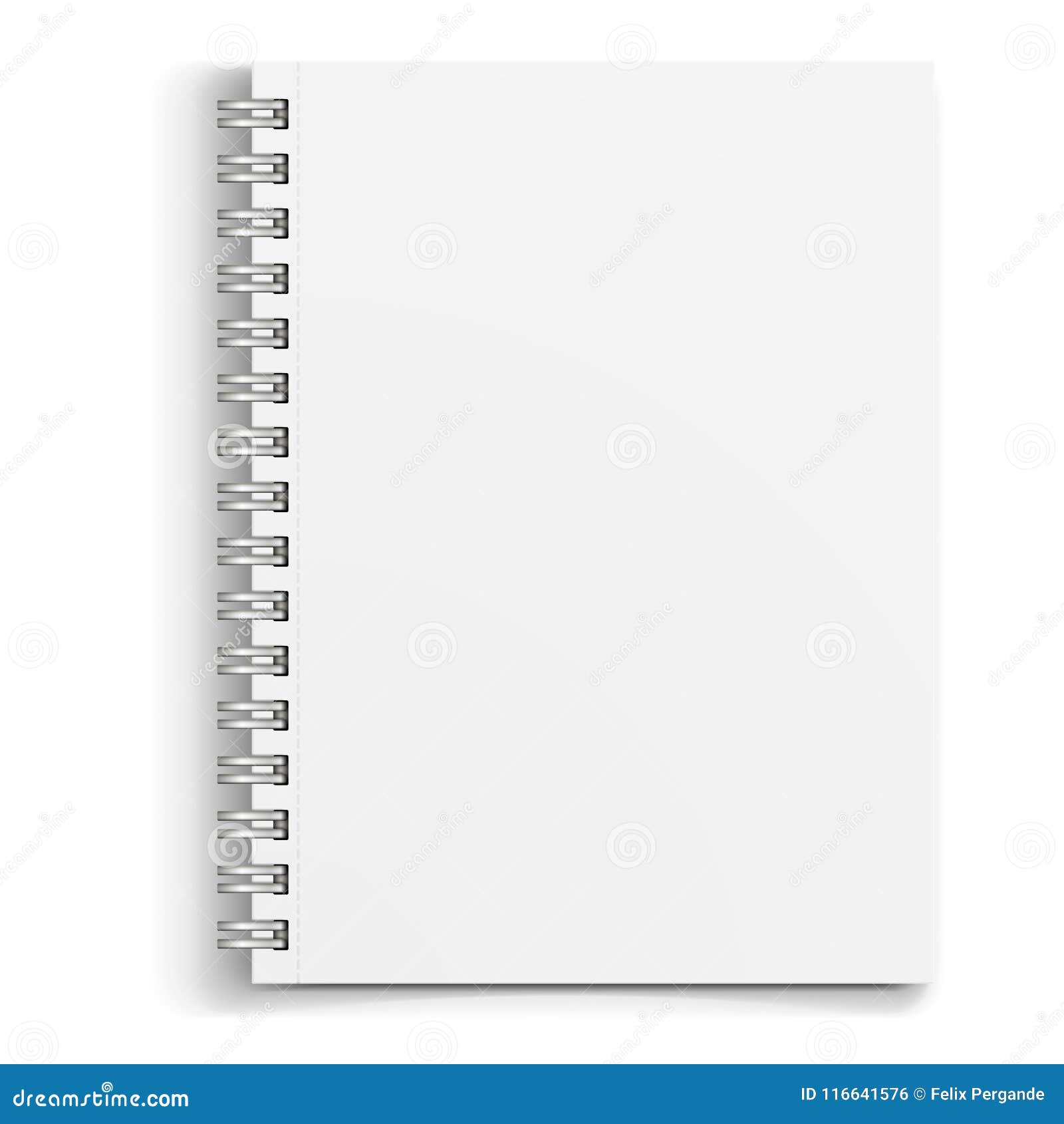 Mockup white notebook stock illustration. Illustration of office ...