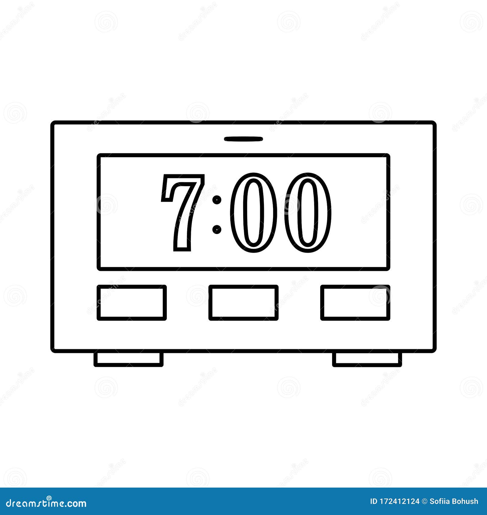 Detailed Illustration of a Bright Themed Countdown Timer. Stock Vector ...