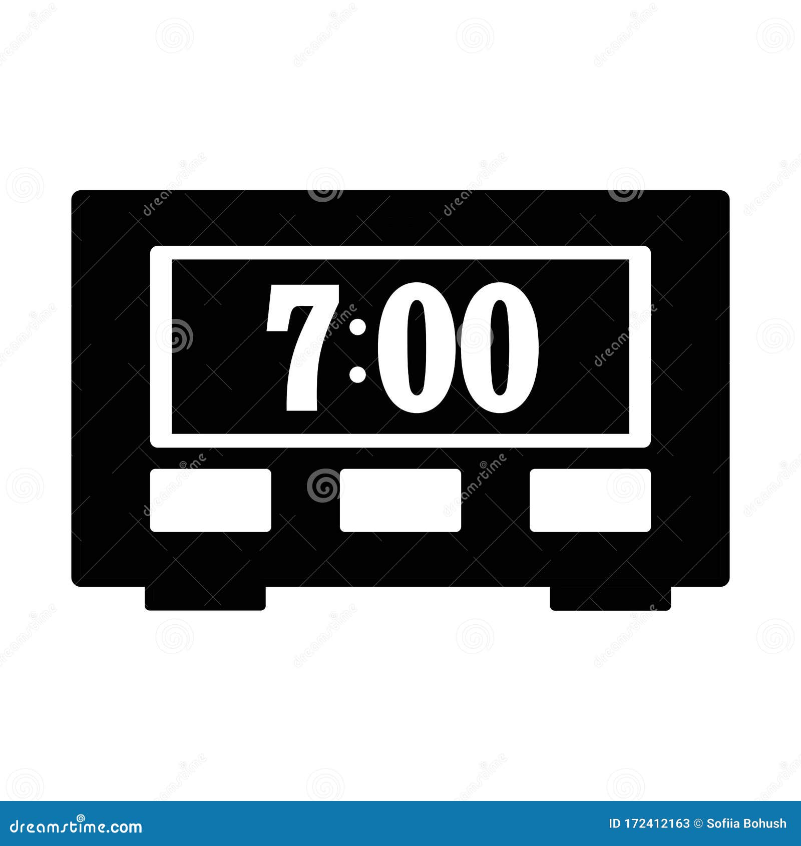 Detailed Illustration of a Bright Themed Countdown Timer. Stock Vector ...