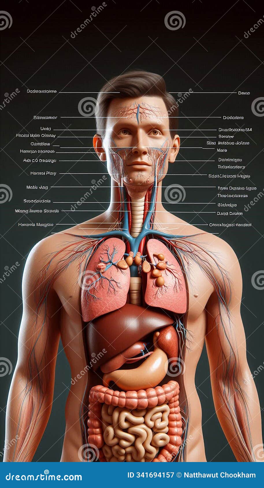 Human Body Anatomy Illustration with Labels Stock Illustration ... Human Body Anatomy Illustration with Labels Stock Illustration ...
