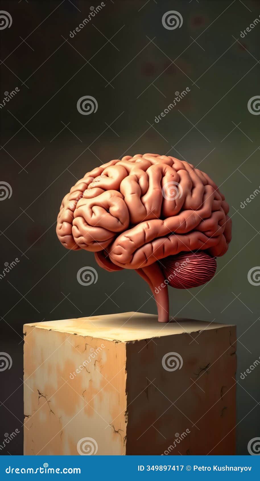 Detailed Illustration of Human Brain Anatomy. Brain Structure Presented ...