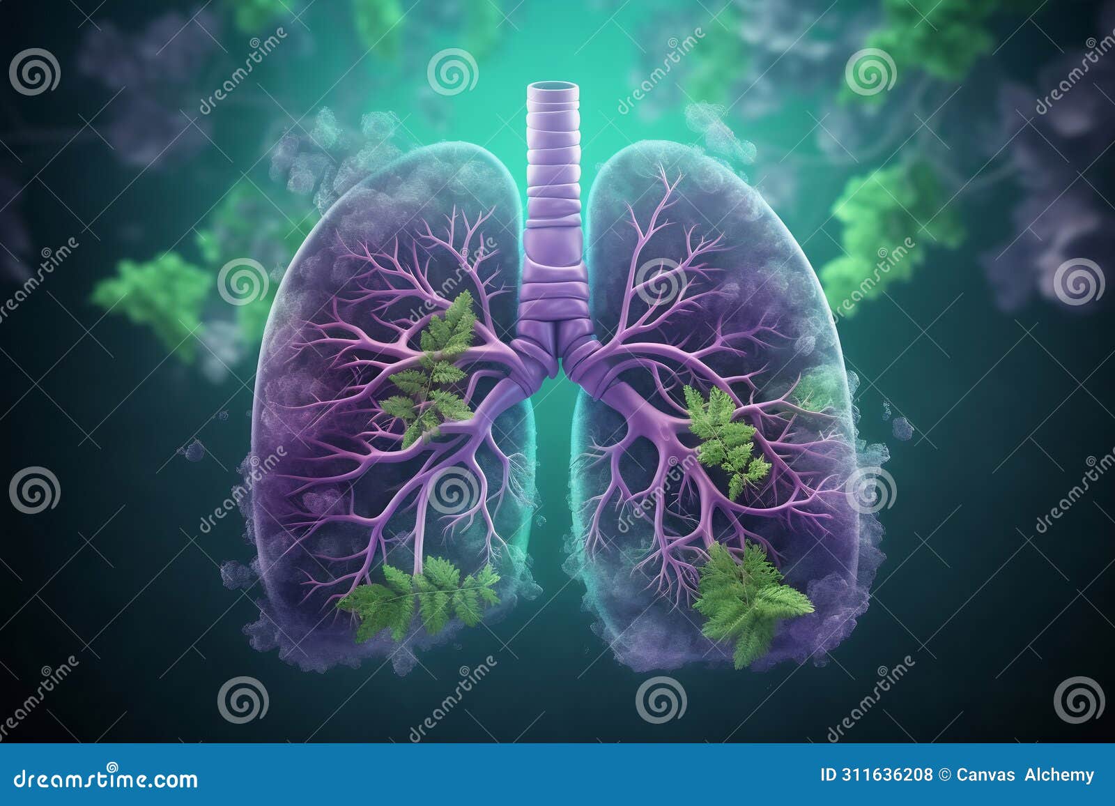 Human Lung Anatomy Illustration Stock Photo - Image of oxygen, study ...