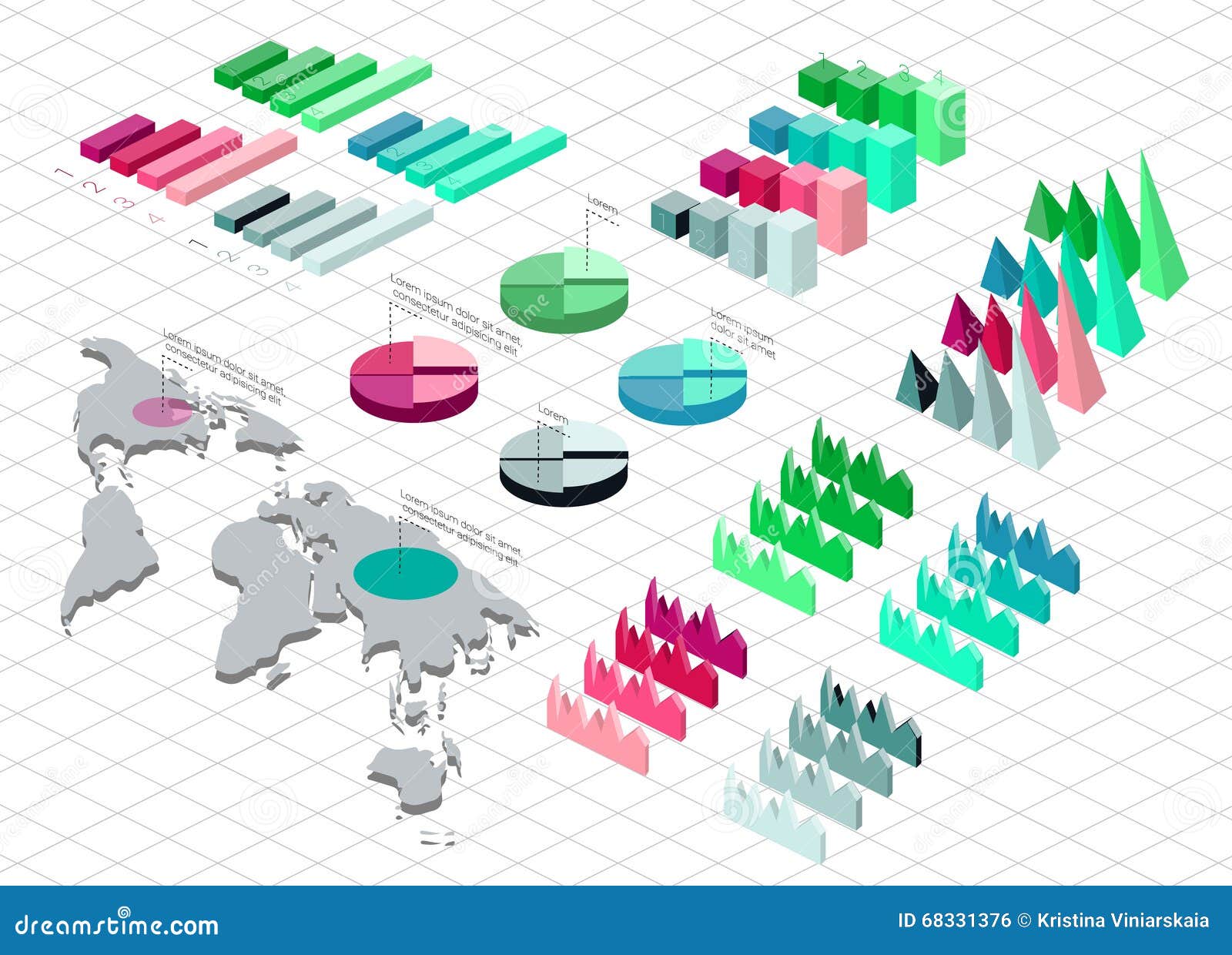 Detailed Illustration of a Isometric Infographic Set Stock Vector ...