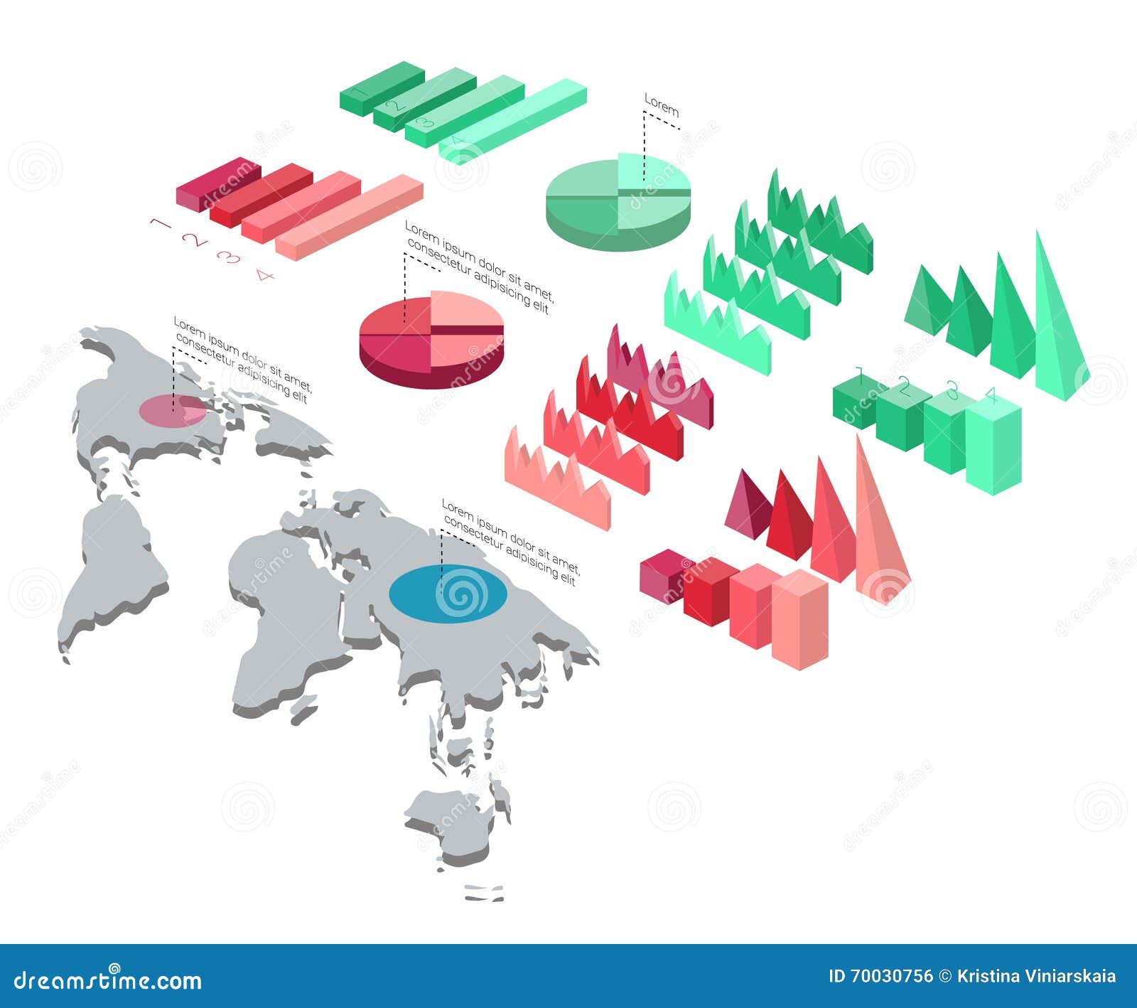 Detailed Illustration of a Isometric Infographic Set Stock Vector ...