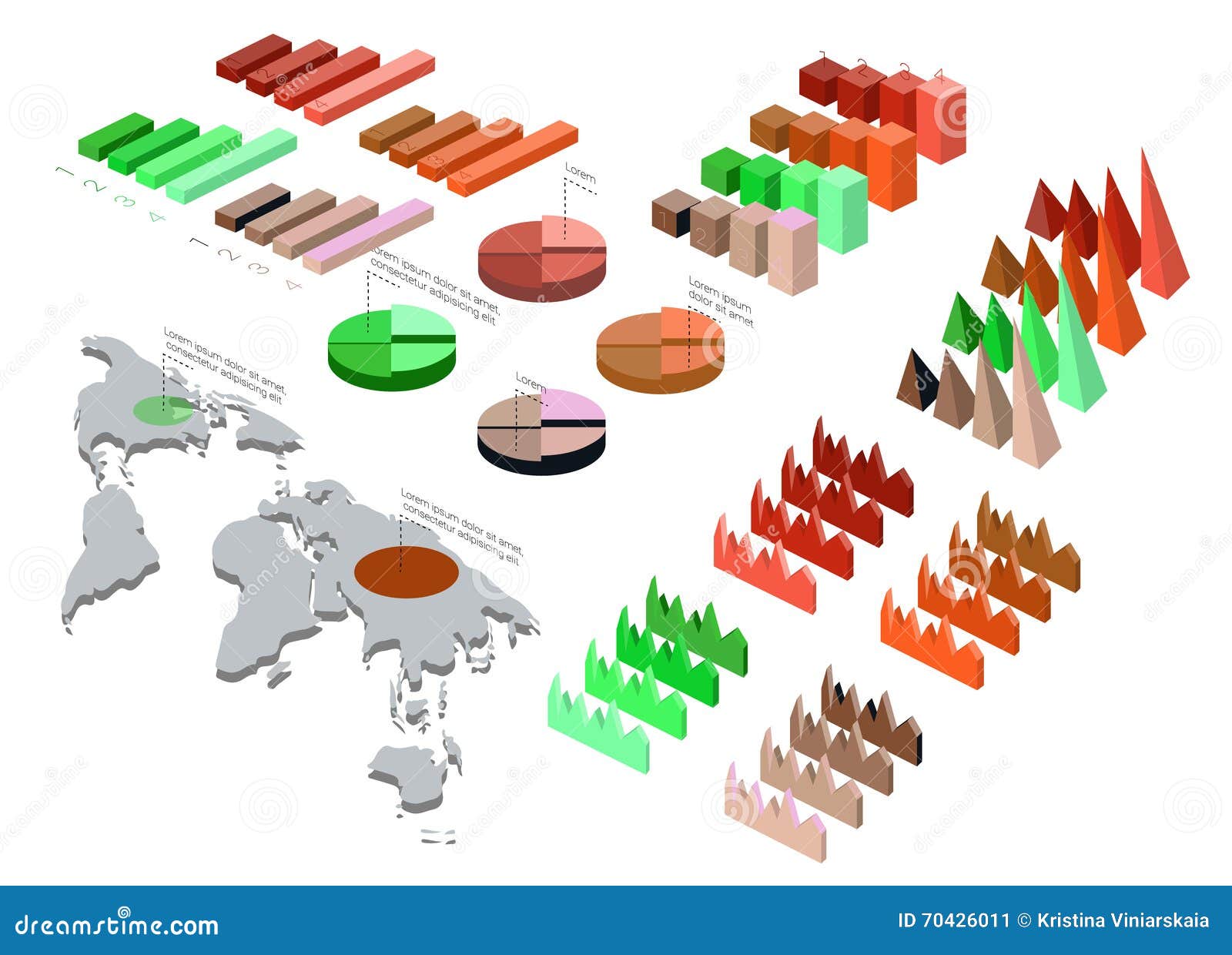 Detailed Illustration of a Isometric Infographic Set Stock Vector ...