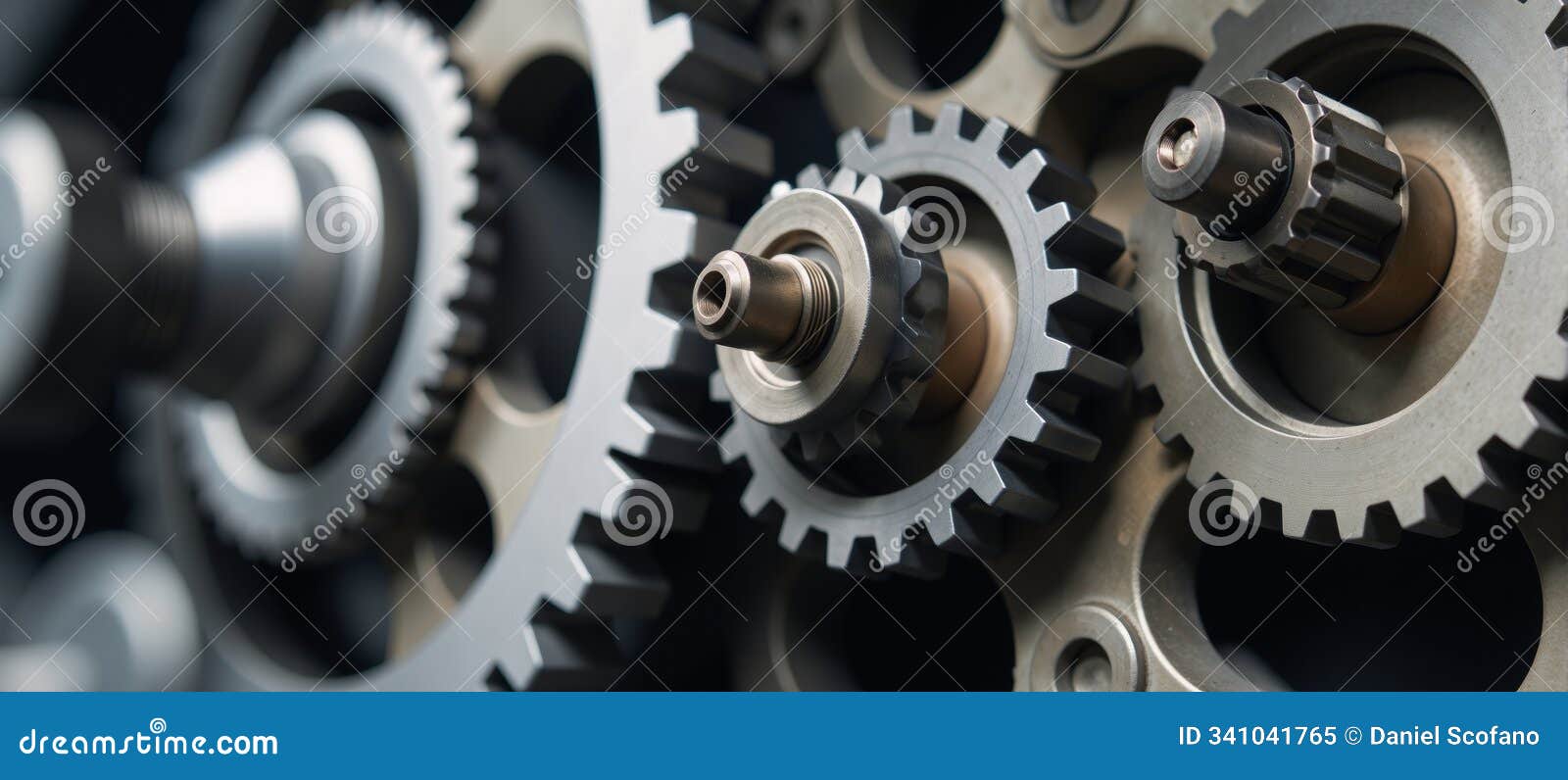 Detailed Illustration Showcasing a Busy Network of Gears Functioning ...