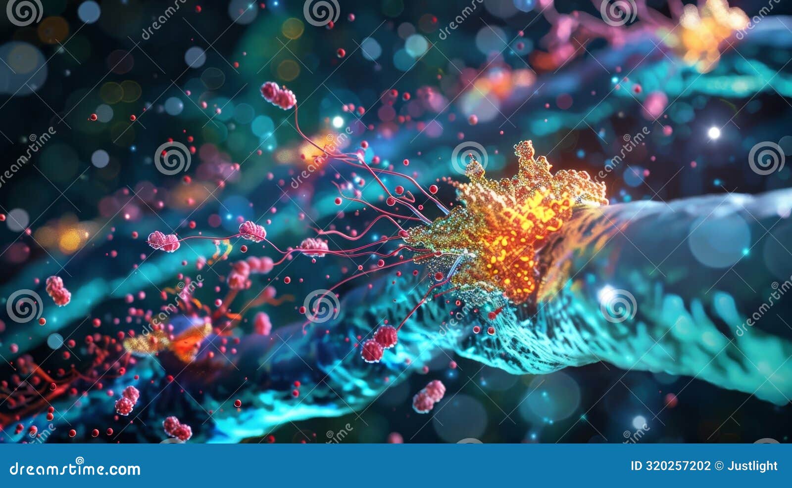 Detailed Illustration of Synaptic Vesicles Fusing with the Postsynaptic ...