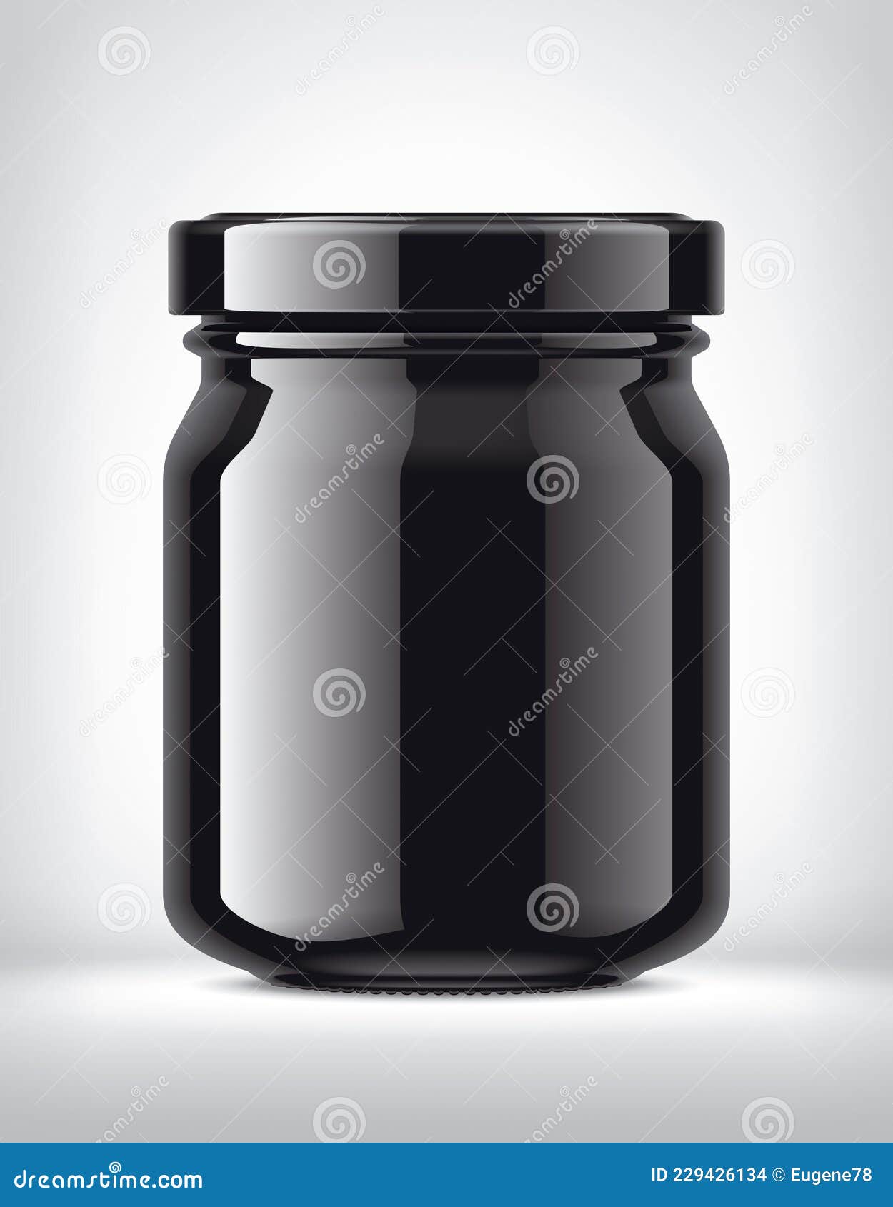 Black Jar on Background. stock vector. Illustration of horseradish ...