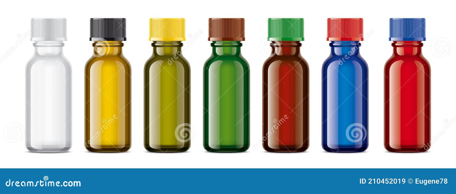 Set of Colored Transparent Pharmaceuticals Bottles. Stock Vector ...