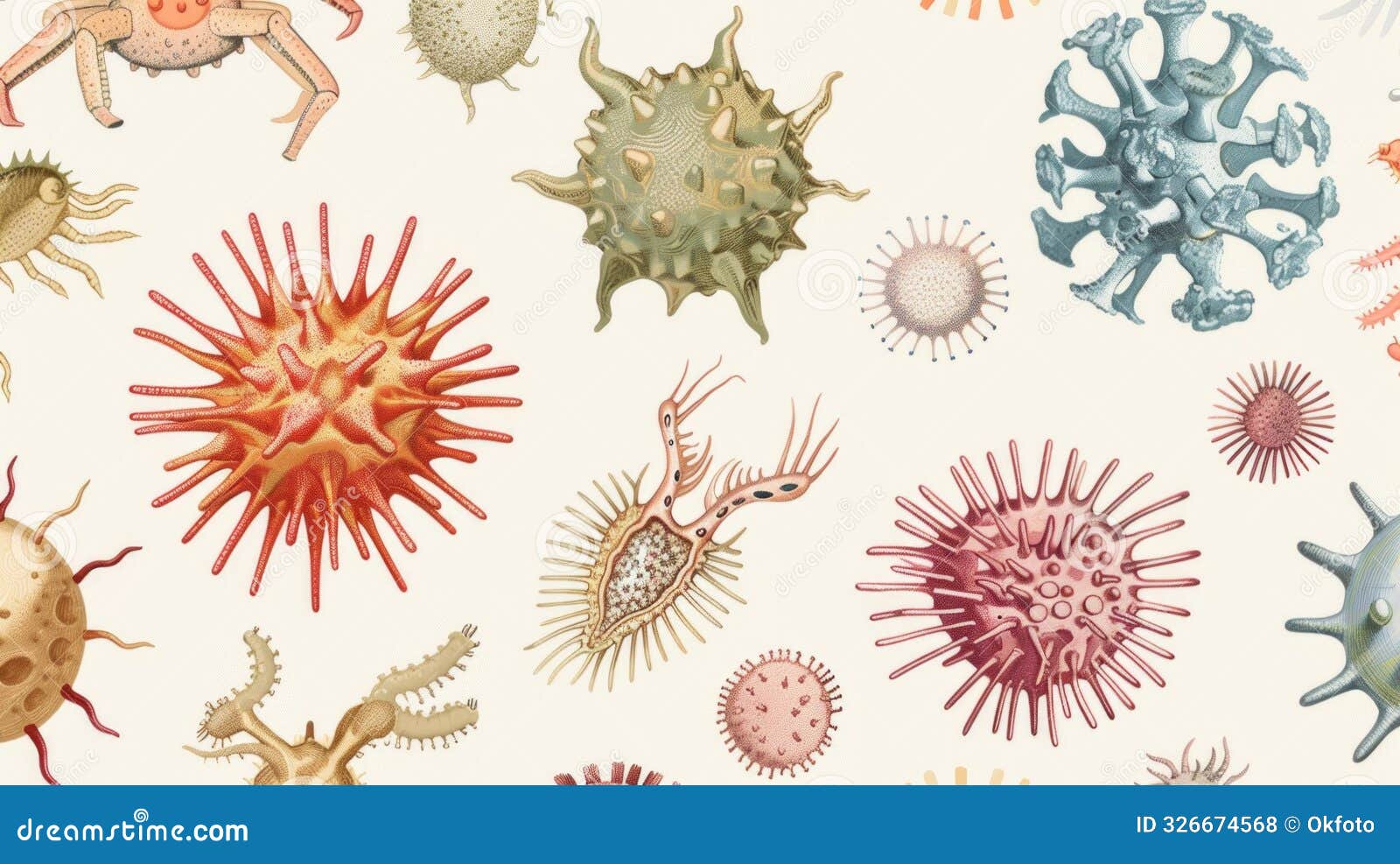 Detailed Illustrations of Virus Structures for Research and Medical ...