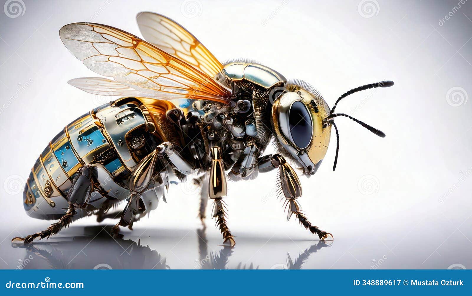 Detailed Image of Android Robot Bee White Background Stock Image ...
