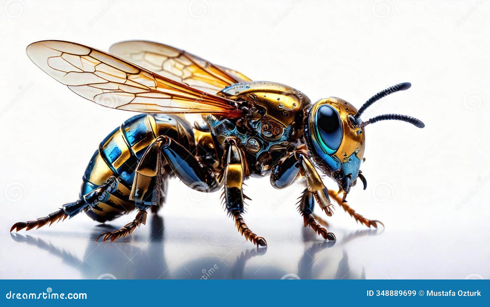 Detailed Image of Android Robot Bee White Background Stock Image ...