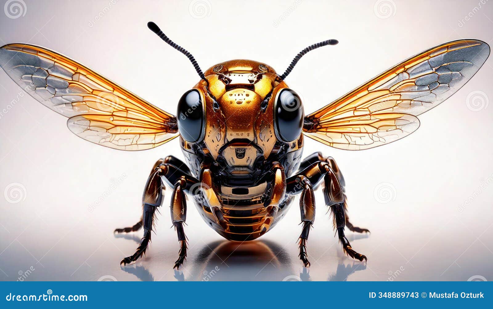 Detailed Image of Android Robot Bee White Background Stock Image ...