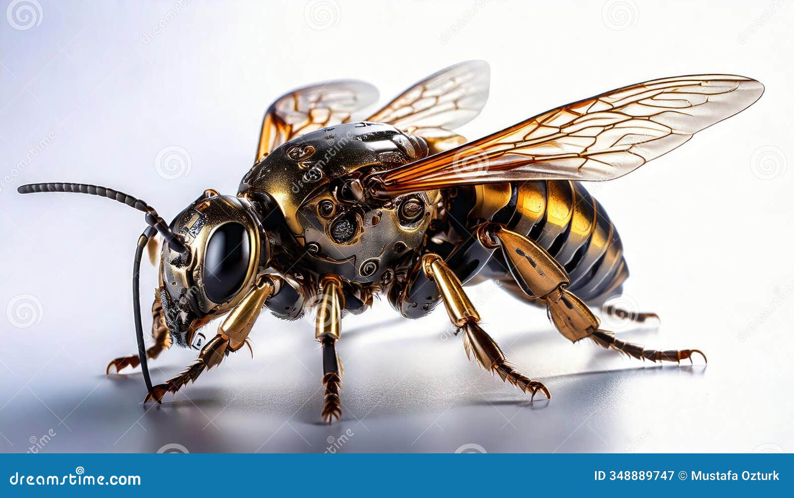 Detailed Image of Android Robot Bee White Background Stock Image ...