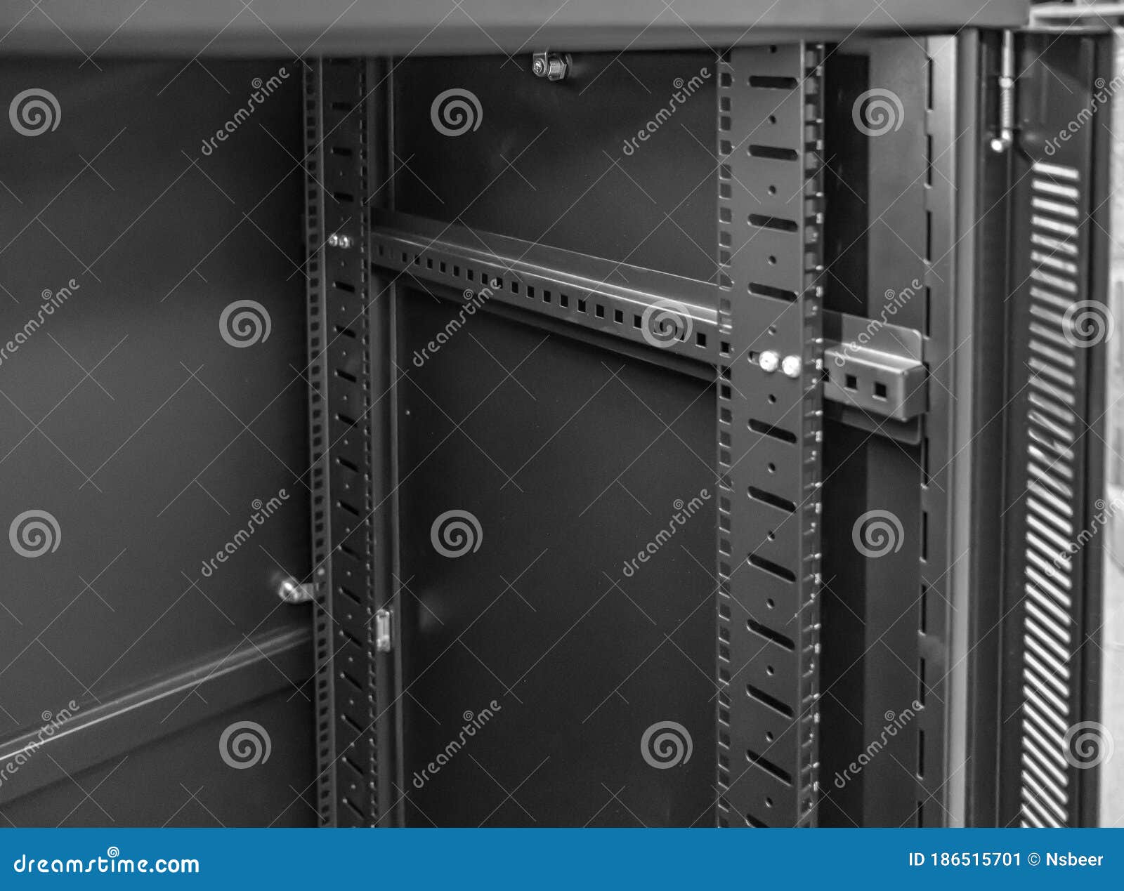 Detailed Image of a Cabinet Used To Mount Networking and Computing ...